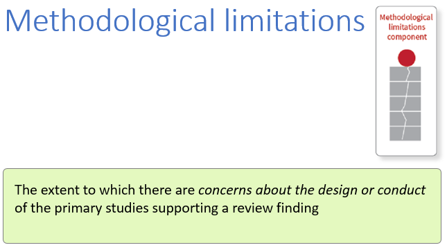 Methodological limitations component :: Grade-cerqual